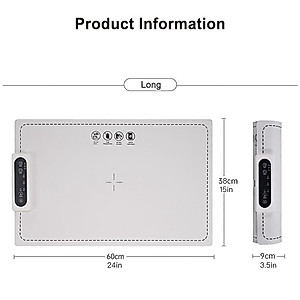 Miller Market Warming Mat, Miller Market Food Warming Mat, Silicone Warming Mat, Counter Warming Mat, Kitchen Warming Mat for Countertop, Adjustable Fast Heating, Foldable (15 * 15inch-White,2Pcs)