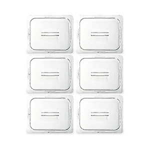 Carlisle FoodService Products 10210U07 StorPlus Full Size Polycarbonate Universal Handled Food Pan Lid, Clear