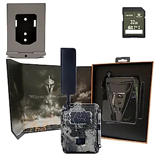 Spartan Camera Gocam 4G LTE Trail Camera, Free Roaming, Remotely Update Settings, HD Video, Photo, Blackout Flash, Hunting, Security, Surveillance + Steel Case + 32GB SD Card