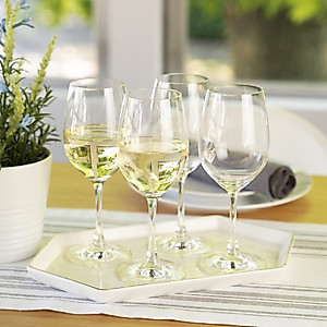 Spiegelau Wine Lovers White Wine Glasses, Set of 4, European-Made Lead-Free Crystal, Classic Stemmed, Dishwasher Safe, Professional Quality White Wine Glass Gift Set, 13.4 oz