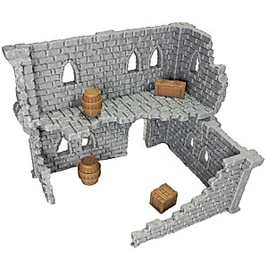 Extruded Gaming Building Ruins Set 2A
