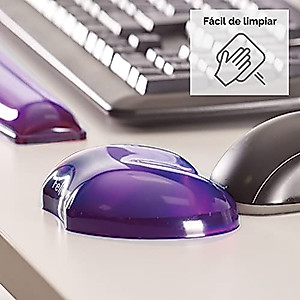 Fellowes Purple Gel Crystal Flex Rest Transparent Mini Wrist Rest