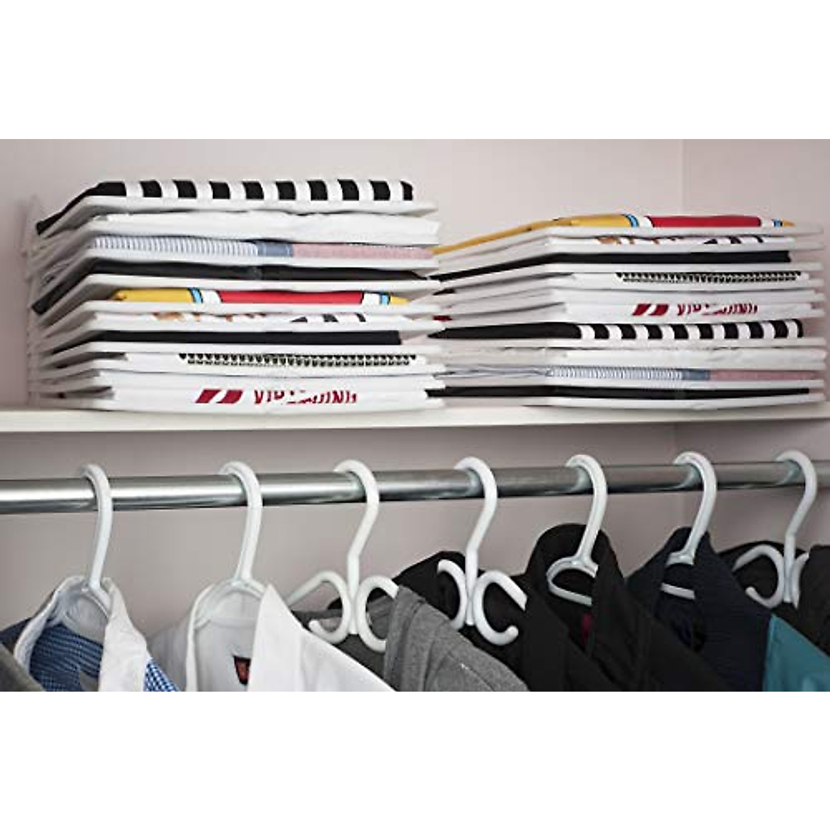 NuBox Trading Co. Closet Organizer System | 5 Pack Tray Add-on | Easy to use | Save Space | Large Size