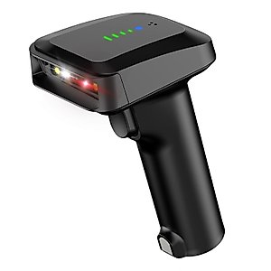 Alacrity Bluetooth Barcode Scanner Wireless 1D Laser Barcode Reader with Battery Level Indicator, 3 in 1 Bluetooth & 2.4GHz Wireless & USB Wired Bar Code Scanner