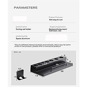 DALUOBO Storage Holder for Dyson Airwrap Curling Iron Accessories Wall Mounted Rack Bracket Stand with Adhesive for Home Bathroom Organizer Black