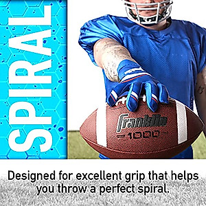 Franklin Sports Official Size Football - 1000 Regulation Outdoor Football - Synthetic Leather Adult Size Football - Outdoor All-Weather Footballs - Extra Grip Official Size Football - Brown + White