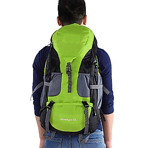 Alinory Hiking Backpack, Free Knight 50L Waterproof Bag Camping Climbing Outdoor Travel Hiking Backpack(Green)