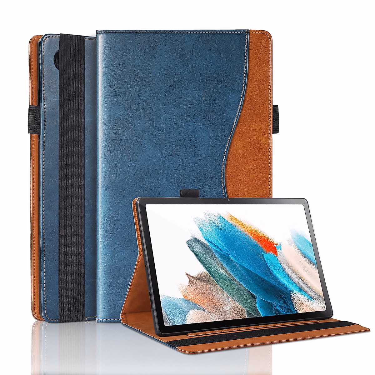 Case for Samsung Galaxy Tab A8 10.5'' 2022 Case SM-X200/X205/X207 Business PU Leather Cover Slim Lightweight Flip Stand Shell & cardholder Full Protective Case for Galaxy Tab A8 10.5 Tablet-Dark Blue