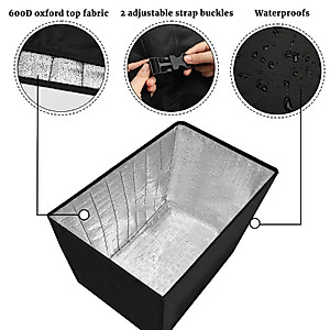 Window Air Conditioner Insulation Cover for Outside,3 Layers Dust-Proof Window Ac Unit Covers Outdoor Winter Insulated Protection Cover, 21 "L x 15 "H x 16" D