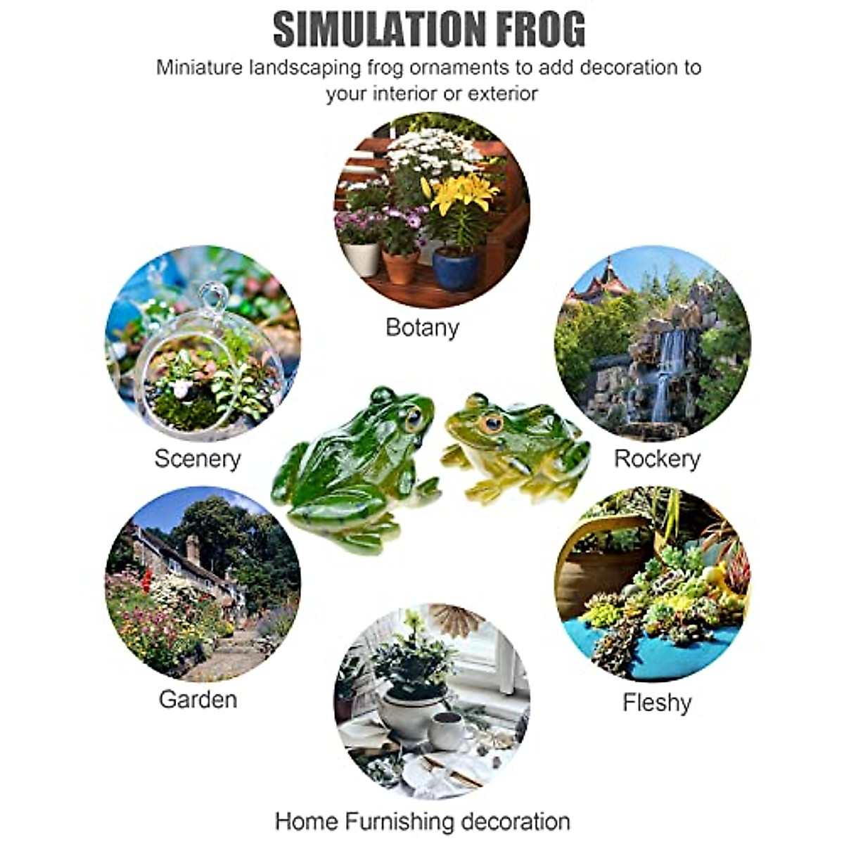 4 Pieces Miniature Frog Statue, Outdoor Garden Frog Figurines Decoration, Mini Cute Frog Figures for Patio Yard Micro Landscape Fairy Garden Ornaments