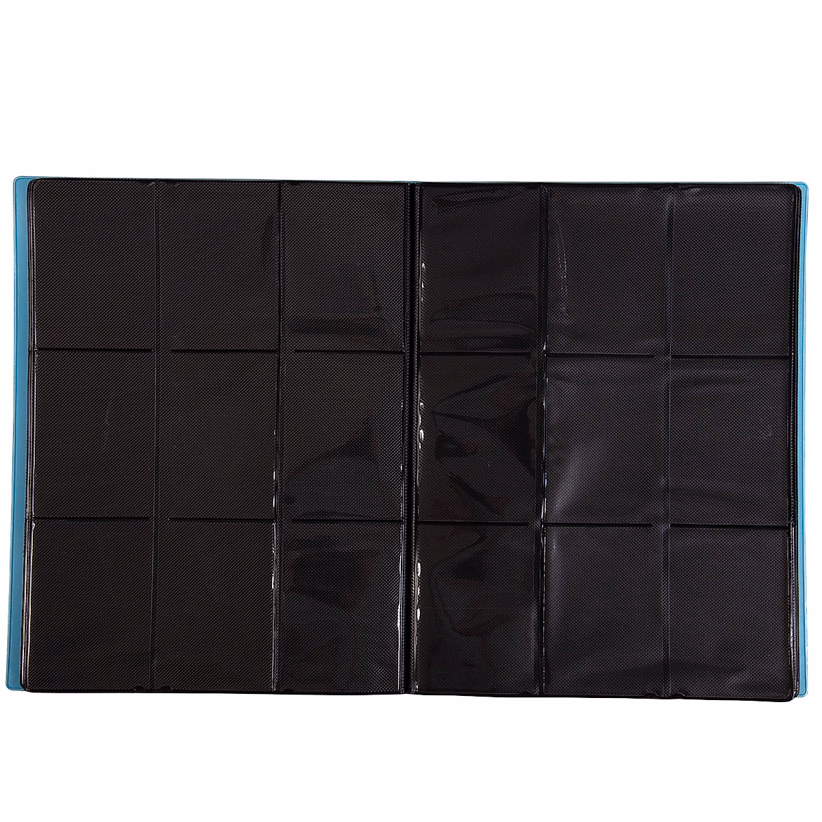 Monster 9 Pocket Trading Card Binder - Holofoil Aqua Blue Album, Anti-Theft TCG Protection w Side Loading Padded Pockets, Double Sided, Holds 360 Cards, For Sports, Gaming, Kpop, Christmas Gift