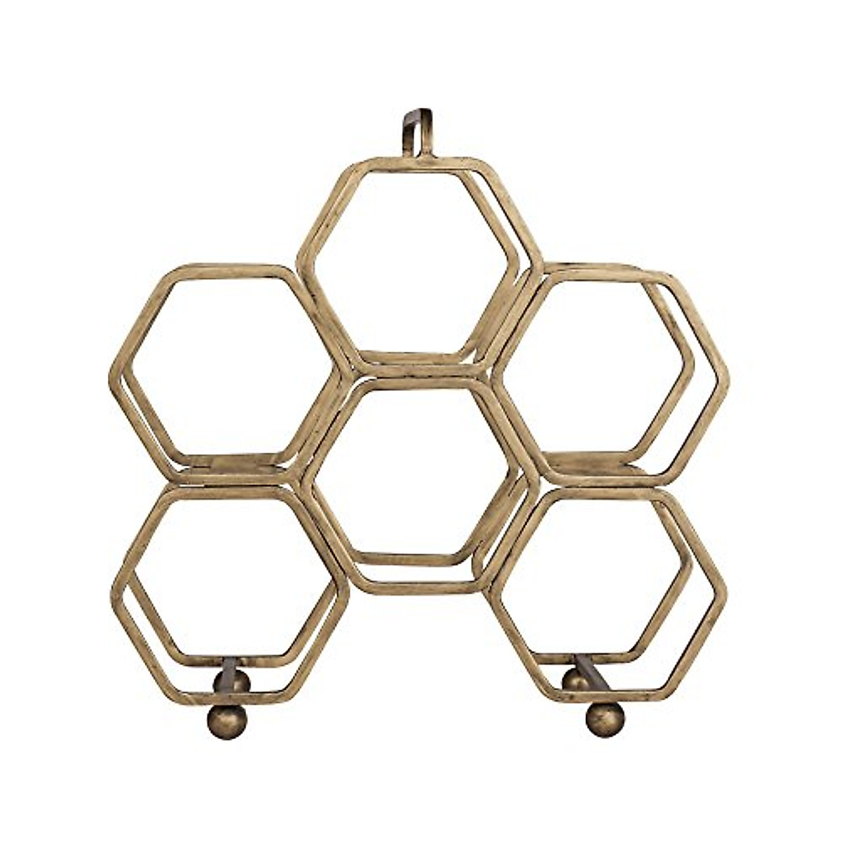 Varaluz Casa 404A10HG Hexagonal Wine Rack, Havana Gold
