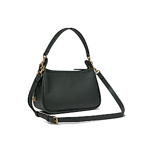 Coach Soft Pebble Leather Cary Crossbody Amazon Green One Size