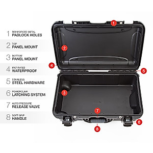 Nanuk Wheeled Series 935 Lightweight NK-7 Resin Waterproof Protective Case for DSLR Camera, 3 Lenses, Flash, Black