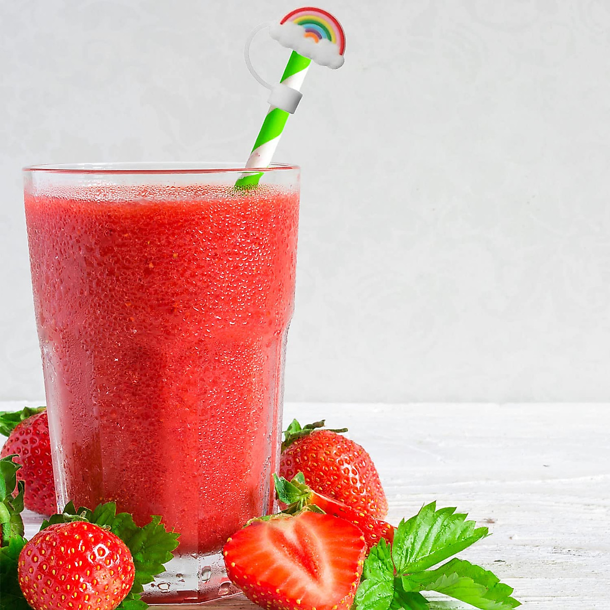 10Pcs Straw Tips Cover Straw Covers Cap for Reusable Straws Cloud Shape Straw Protector for 6-8 mm Cute Straws Plugs (Not include Straw)