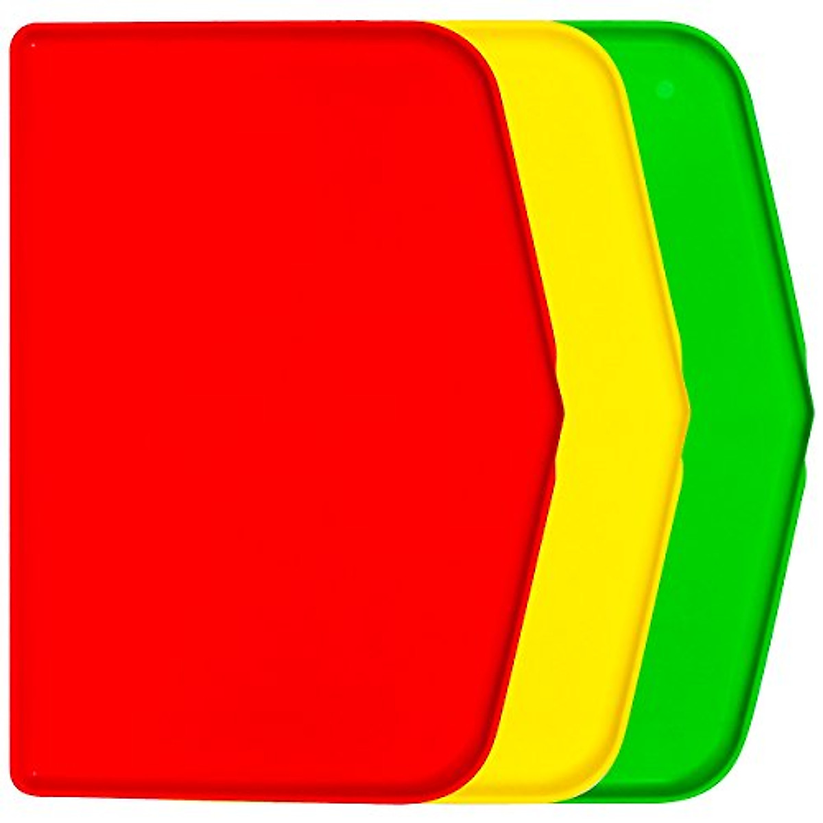 Chop Keeper Chopping Tray with Raised Sides and Easy-Guide Funnel, Red, Green and Yellow, 3-Pack - Argee RG909/3
