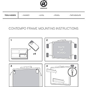 U Brands Magnetic Dry Erase Calendar Board, 14"x11", Modern White Frame, Includes Marker and Magnet