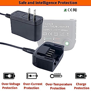 EPOWON LCS1620 Charger Compatible with Black and Decker 20V Lithium Battery Charger LBXR20 LBXR20-OPE LB20 LBX20 LBX4020 LB2X4020 LBXR2020-OPE LBXR16 BL1514