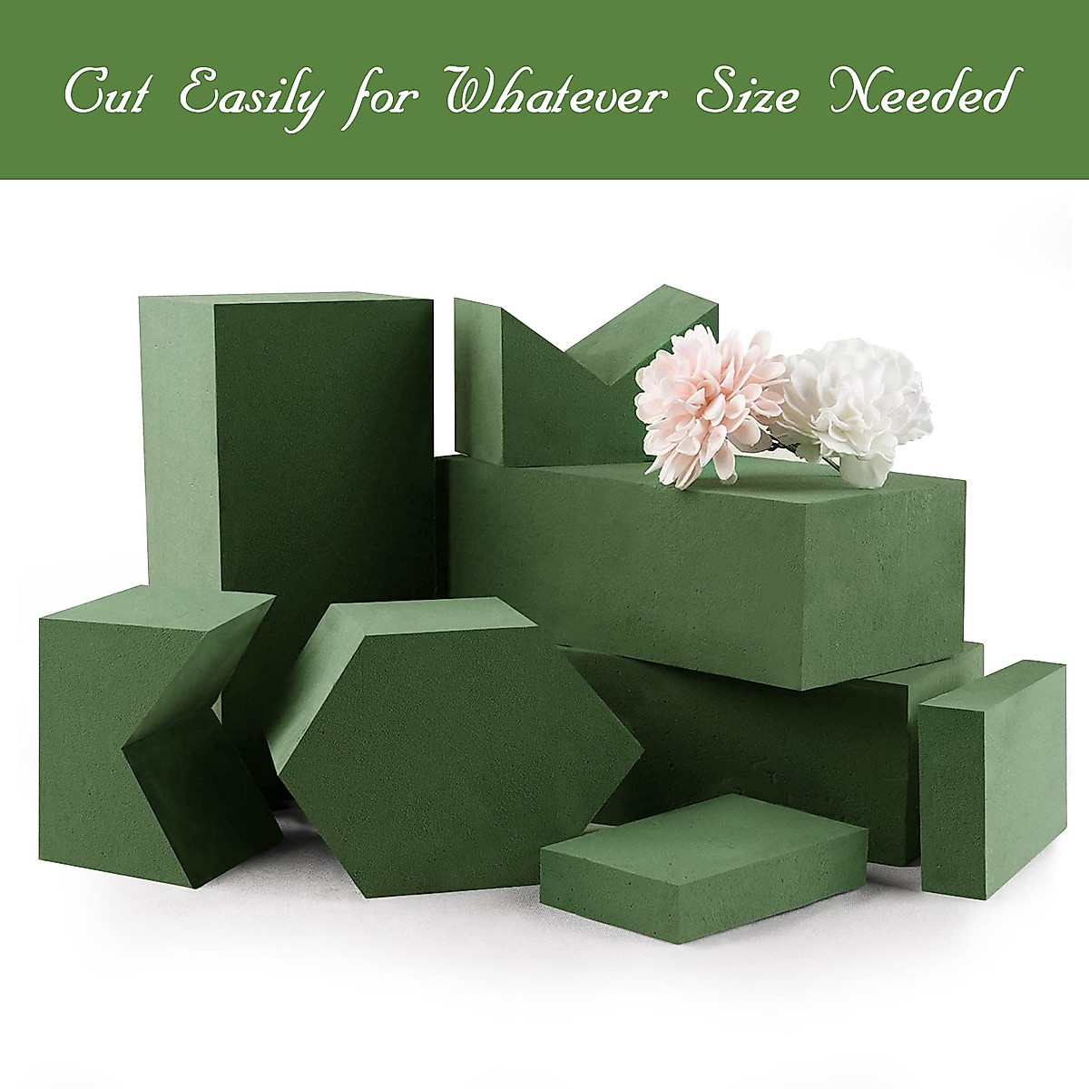 Floral Foam for Fresh and Artificial Flowers, 6 Pcs Wet and Dry Floral Foam Blocks for Wedding, Birthdays and Garden Decorations