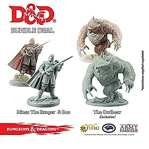 The Army Painter Dungeons and Dragons Miniatures Model Paints for Plastic Models Bundle with Monsters & Adventurers Acrylic D&D Miniatures Paint Sets & Nolzurs Marvelous Miniature Model Paint Brushes