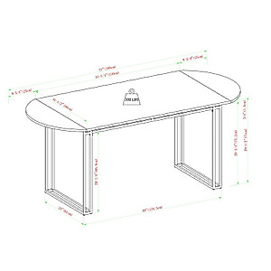 Pemberly Row Farmhouse 72" Oval Drop Leaf Dining Table in Walnut