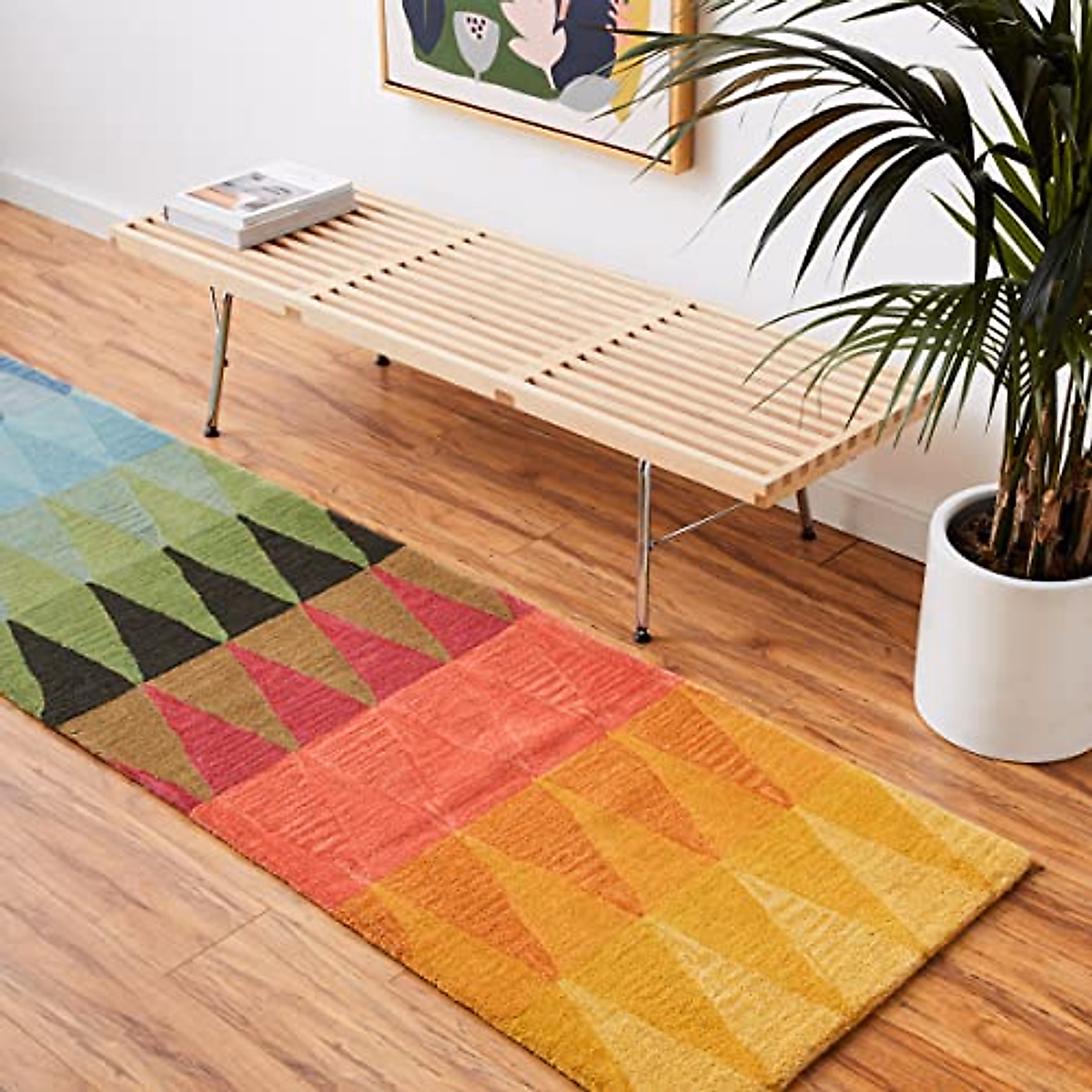 Momeni Rugs Delhi Collection Area Rug, 2'3" x 8' - Runner, Multicolor Red