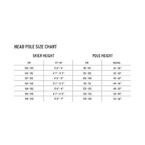 HEAD Unisex Multi Brushed Aluminum Black Poles, Size: 115 (381812-115)