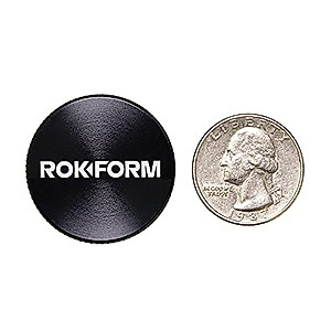Rokform - Low Pro Magnetic Phone Mount, 1-Inch Phone Magnet for Car, 3M VHB Adhesive Holder Mounts to almost any Flat Surface, Compatible with all Rokform Cases (Black)
