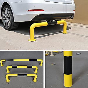 Parking Post Anti-Theft Lock Parking Space,Lockable U Type Folding Parking Barrier,Driveway Post Pole for Commercial or Private Use