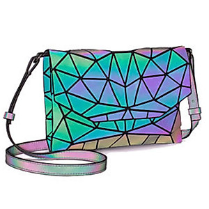 Orita Geometric Luminous Purse Shoulder Handbags Crossbody Shoulder Clutch Bag Satchel Bag