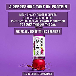 Protein2o 15g Whey Protein Isolate Infused Water, Ready To Drink, Gluten Free, Lactose Free, No Artificial Sweeteners, Flavor Fusion Variety Pack, 16.9 oz Bottle (Pack of 12)