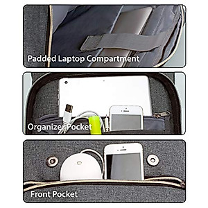 Rockland Heritage USB Laptop Backpack, Grey, Large
