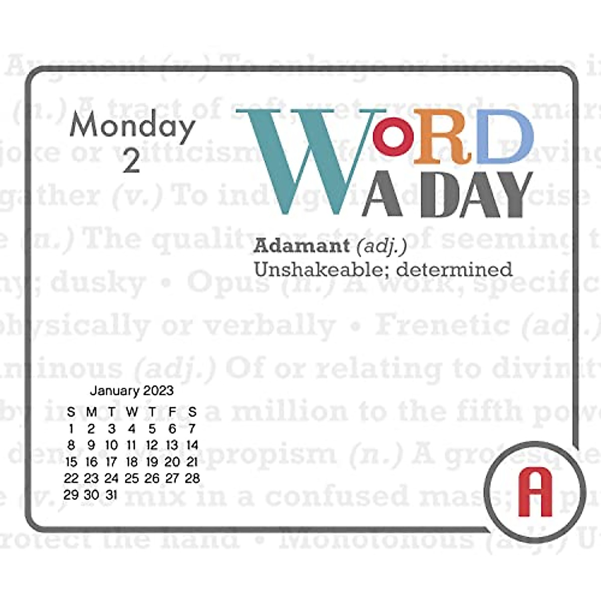 2023 Word a Day Day-at-a-Time Box Calendar