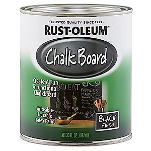 Rust-Oleum Specialty Paint 206540 Chalkboard Brush-On, Black, 30-Ounce, 30 Ounce, Fl Oz