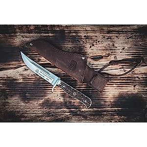 Puma SGB Trail Guide POM Commando Stag Hunting Knife with Leather Sheath