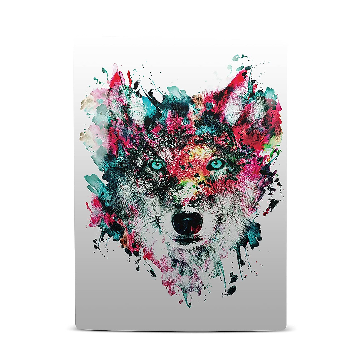 Head Case Designs Officially Licensed Riza Peker Wolf Art Mix Vinyl Faceplate Sticker Gaming Skin Decal Cover Compatible With Sony PlayStation 5 PS5 Digital Edition Console and DualSense Controller
