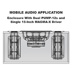 EARTHQUAKE Sound PUMP-12 Dual 12-Inch Horn Loaded Passive Bass Radiator Module for Home and Car Subwoofer Enclosures