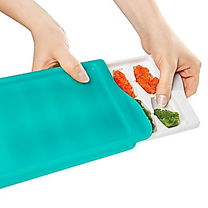 OXO Tot 2-Piece Baby Food Freezer Tray With Protective Cover, Teal