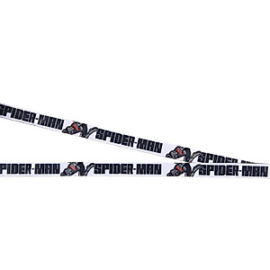 Marvel Spider-Man Miles Morales ID Lanyard Badge Holder with Rubber Charm Pendant and Collectible Sticker