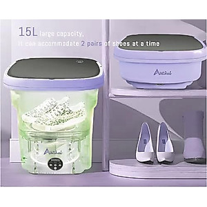 Portable washing machine clothes washer laundry machine clothes washing machine washing portable machine laundry machine washer mini washing machine mini laundry machine clothes washer (Purple 15L)