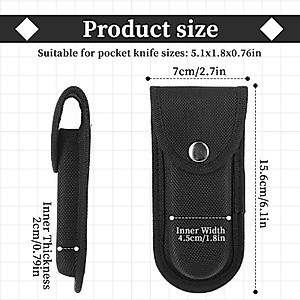 Knife Sheath for Belt, Pocket Knife Sheath Multitool Sheath 5''-5.5'' Multitool Pouch with Snap Closure Horizontal Or Vertical Belt Loop Folding Knife Pouch Multitool Case