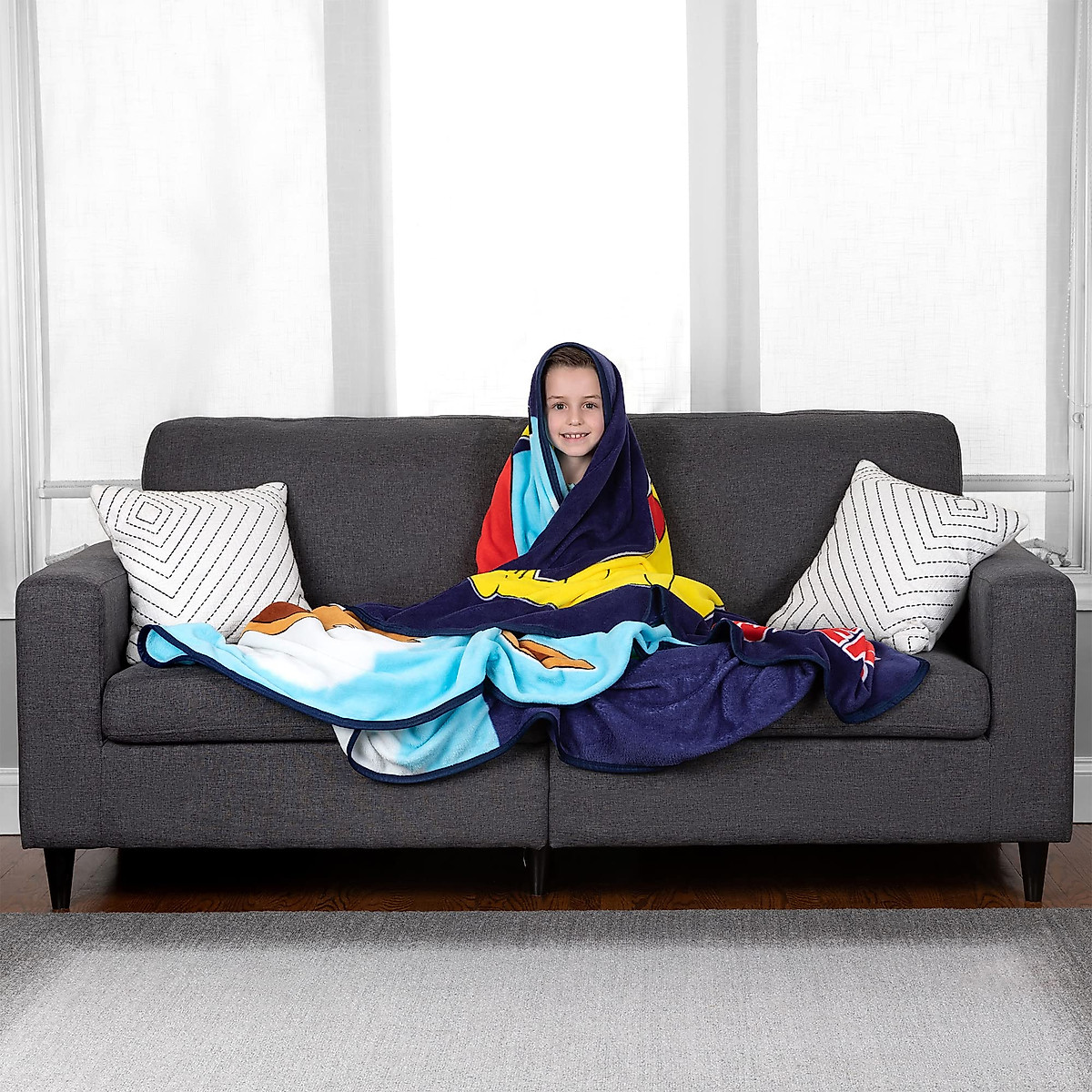 Franco Kids Bedding Super Soft Plush Micro Raschel Blanket, 62 in x 90 in, Pokemon - Design may vary