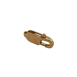 13.6MM 14K Solid Yellow Gold Oval Lobster Clasp Made in Italy by CRAFT WIRE