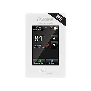 Mapei Mapeheat Radiant Floor Heating Kit 215 Square Feet 240 Volt includes - Ditra Duo Membrane, 2855301 WiFi Programmable Thermostat, 2861501 Heat Cable and Safe Installation Tools