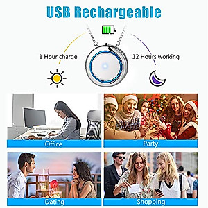 Personal Wearable Air Necklace Portable Ionic Air Necklace/ Low Noise for Adults Kids