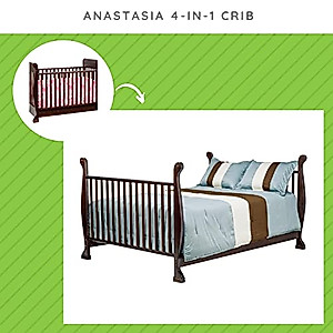Universal Twin-Size & Full-Size Conversion Kit Bed Rails for Davinci Cribs (Espresso)