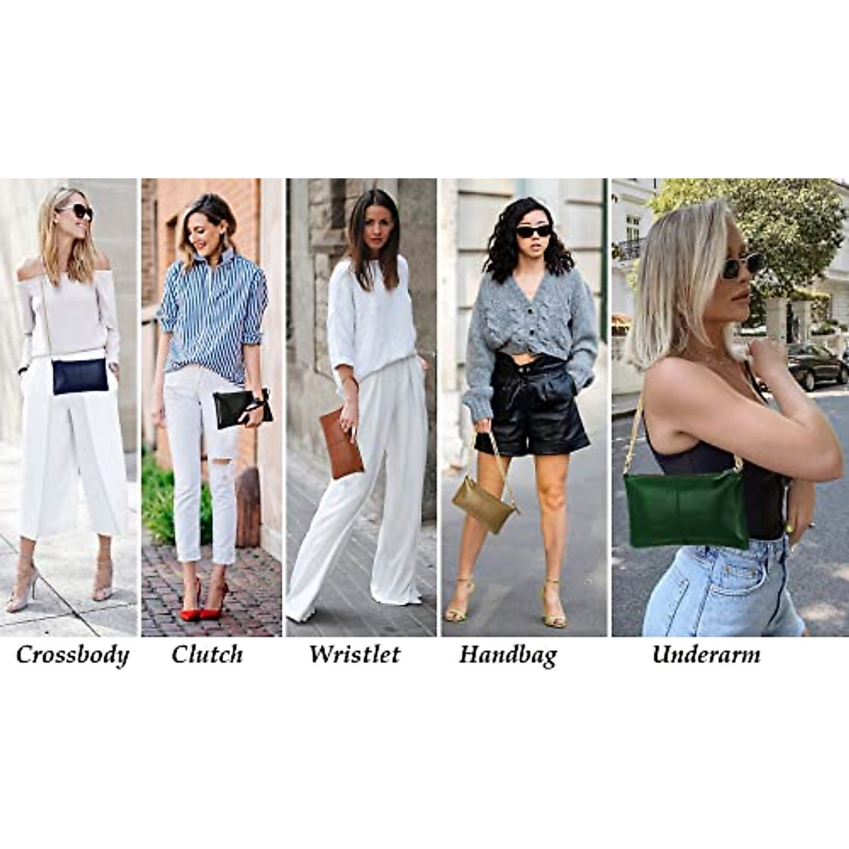 YALUXE Leather Wristlet Clutch Purses Wallet Envelope Crossbody Bags for Women Gifts Valentines Day