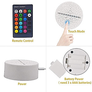 MELAO Basketball 3D Led Illusion Lamp Slam Dunk Night Light for Kids Remote & Smart Touch 16 Colors Changing Shooting A Basket Toys Gifts with Acrylic+ABS Base for Basketball Lovers