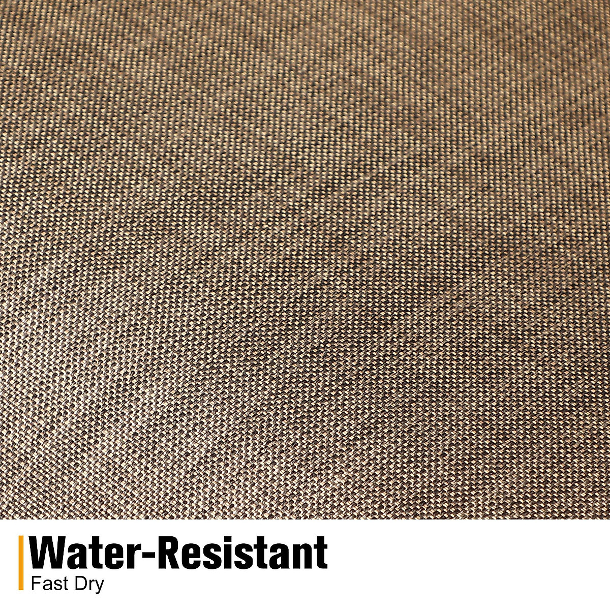 MFSTUDIO Outdoor Sling Dining Chair, 2 PCS Heavy Duty Spring Motion Patio Dining Chair, Tan Color, 300LBS