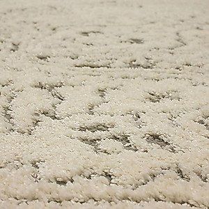 Mohawk Home Francesca Ornamental Medallion Light Gray 10' x 14' Shag Area Rug Perfect for Living Room, Dining Room, Office